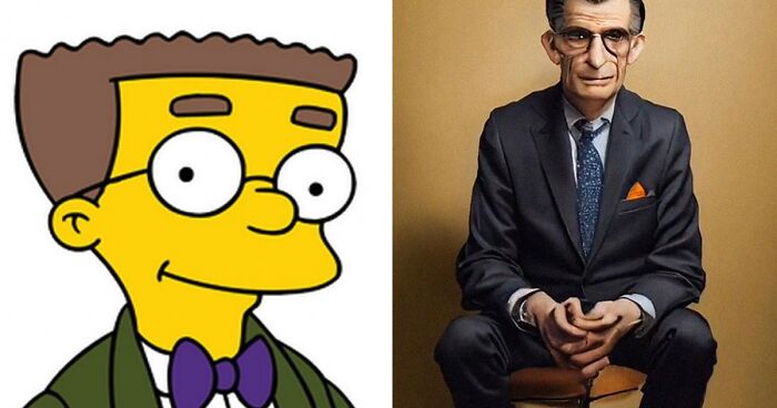 Artist Recreates The Simpsons Characters Using AI (The Results Look Cursed)