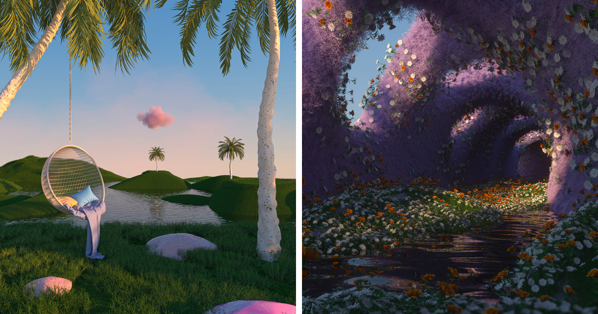 I Made Another 20 Soothing And Dreamlike 3D Landscapes, And Here’s The ...