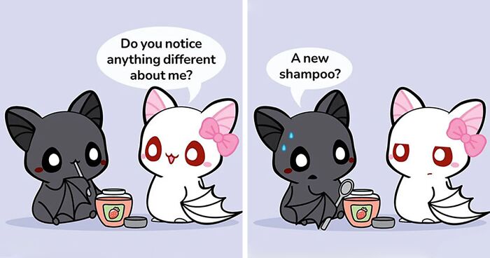 I Draw Comics About A Couple Of Bats In Love, Called “Cuddle Bats”, And ...