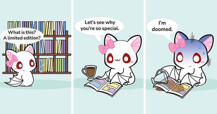 I Draw Comics About A Couple Of Bats In Love, Called “Cuddle Bats”, And ...