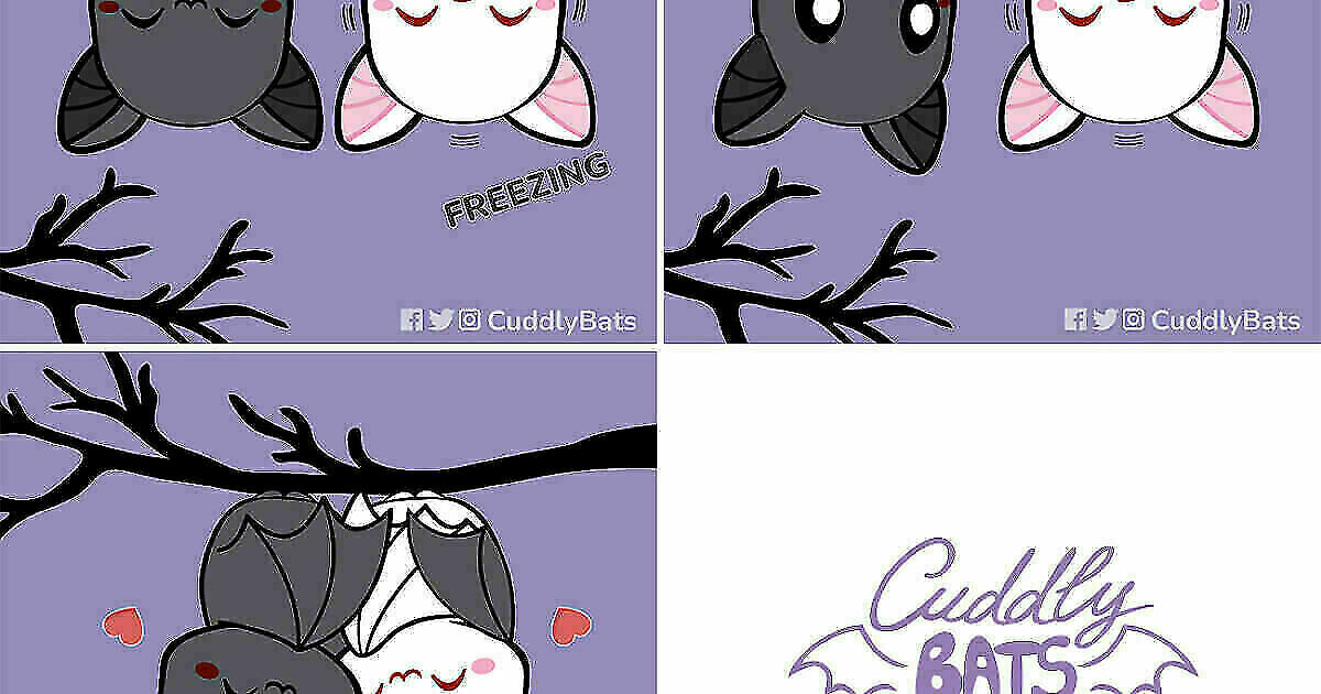 I’m Making Comics About Cute Bat Couple | Bored Panda
