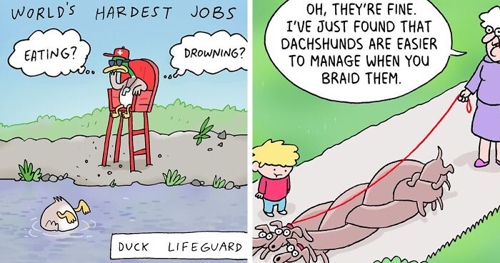 Artist Creates Funny Comics In Hopes Of Sharing A Laugh With Somebody ...