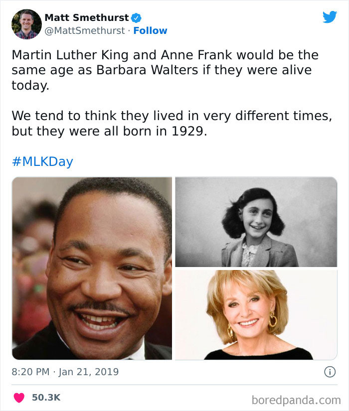 This Online Group Shares Random Timeline Comparisons That Might Mess With Your Perception Of ...