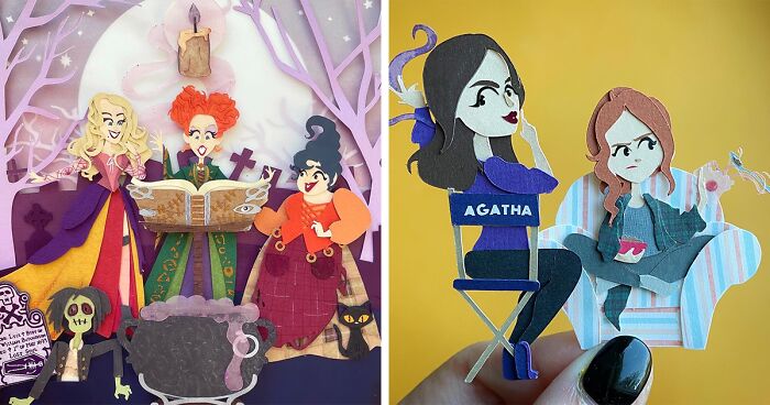 I Create Paper Art, And In Honor Of October, Here Are My Favorite Witch ...
