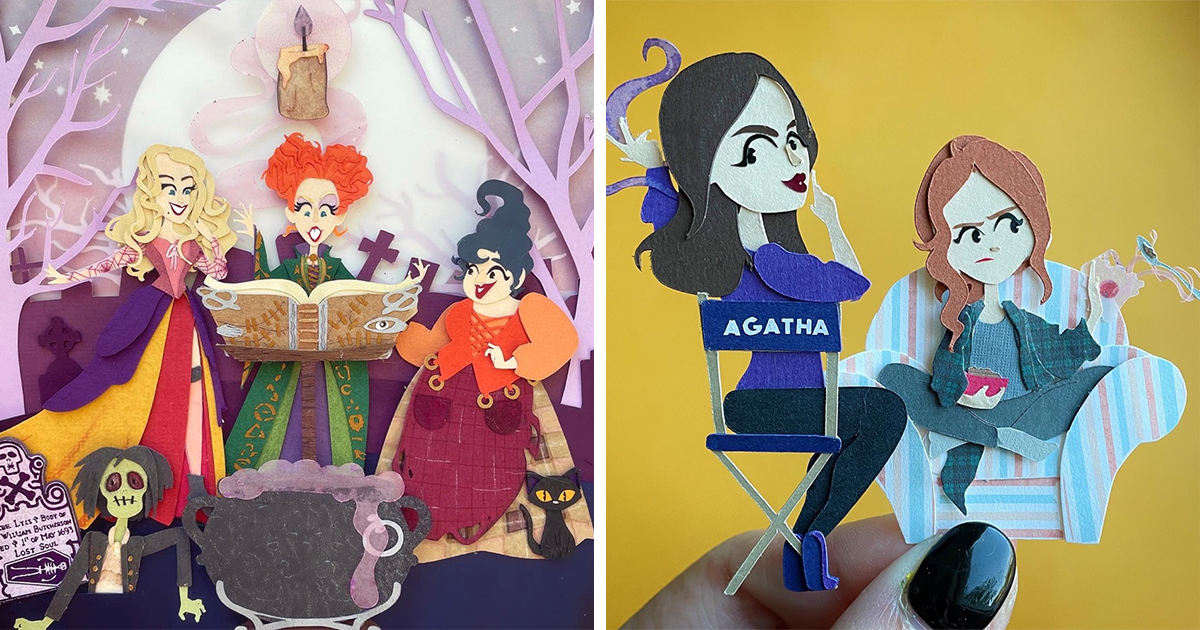 I Create Paper Art, And In Honor Of October, Here Are My Favorite Witch ...