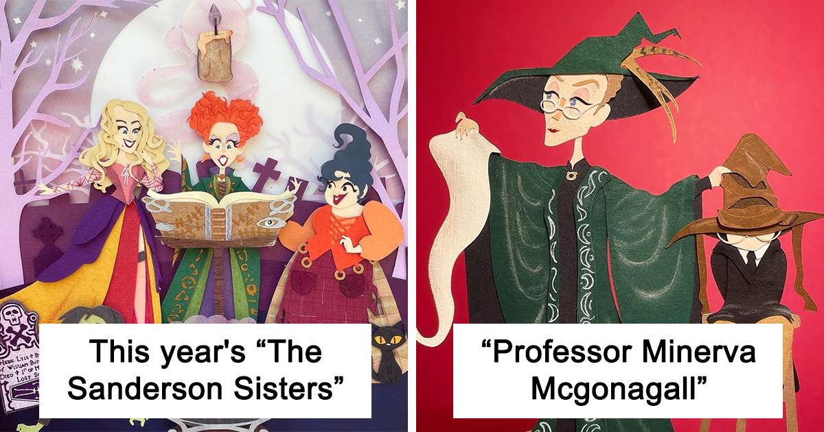 23 Of My Favorite Witches That I Created Using Paper Art | Bored Panda