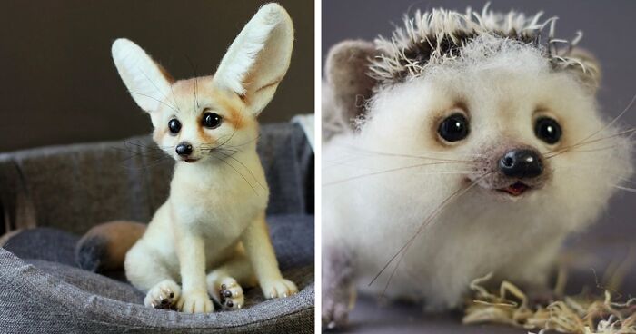 41 Miniature Animal Sculptures From Wool Made By This Artist | Bored Panda