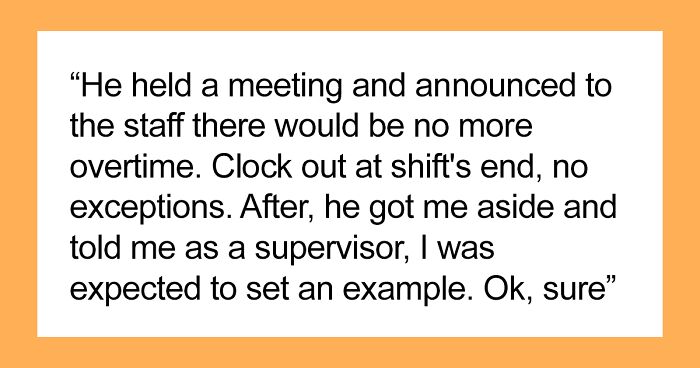 Catering Worker Is Told That Overtime Is Canceled, So They Comply ...