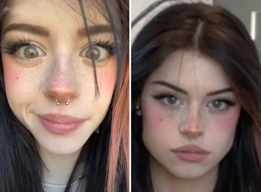 TikTok Selfie Trend Has People Surprised By How They Really Look And Here Are 35 Side-By-Side ...