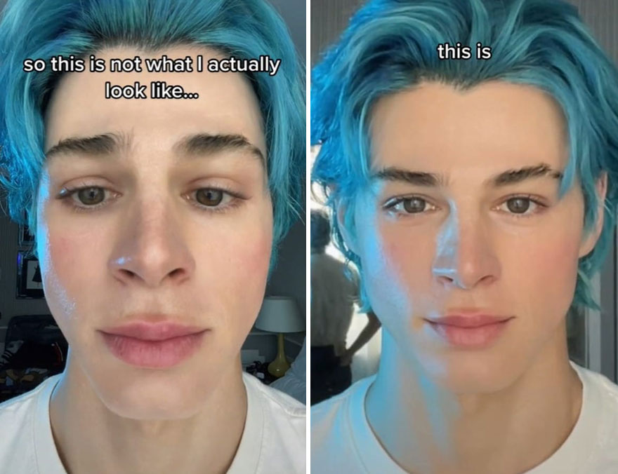 TikTok Selfie Trend Has People Surprised By How They Really Look And Here Are 35 Side-By-Side ...