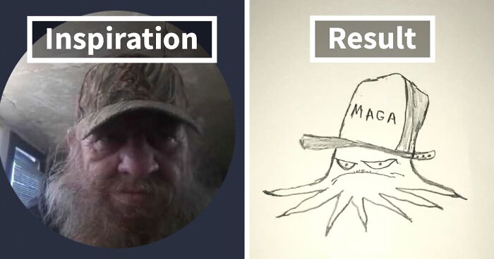 Guy Makes Funny Drawings Of People’s Profile Pictures And They Shouldn ...