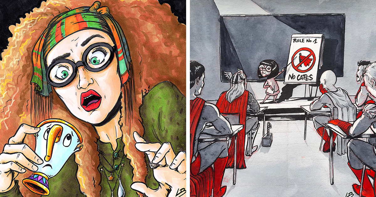 I Illustrated Words From The Inktober Challenge With A Fan Art Twist ...