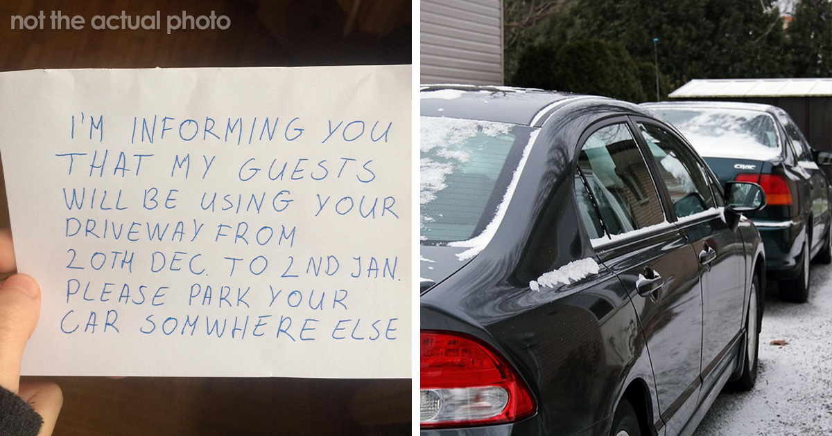 Karen Leaves A Note Saying That Her Guests Will Park In This Woman’s ...