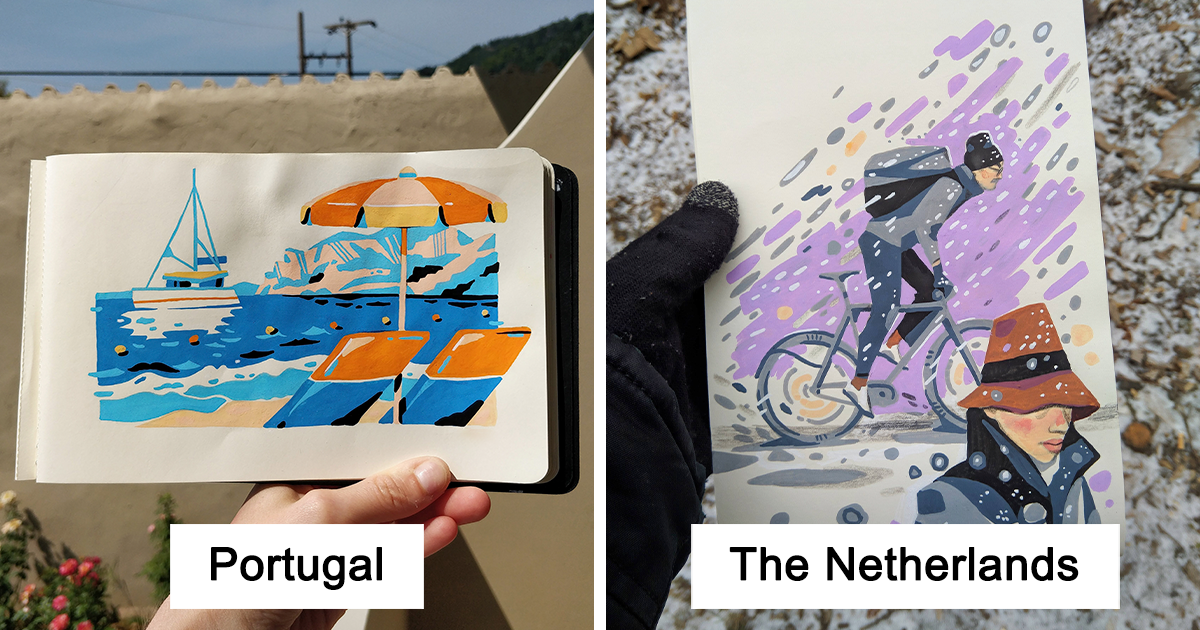 Exploring The World Through My Sketchbook: 12 Drawings | Bored Panda