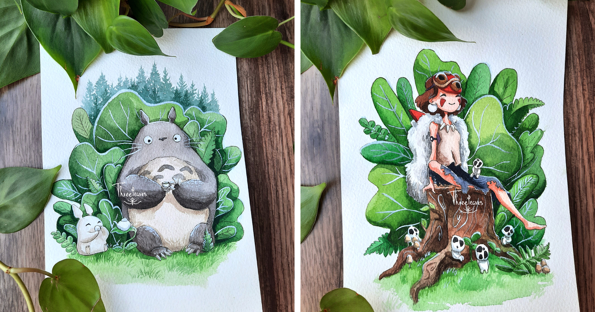Here Are My 10 Paintings Of Studio Ghibli Characters Hanging Out In ...