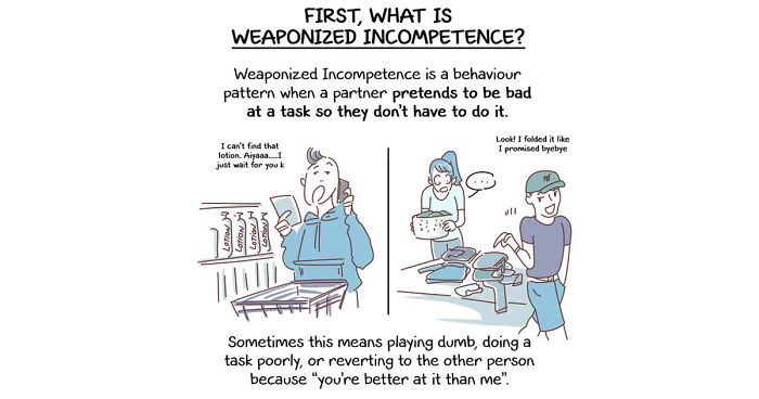 My Comic On How To Recognize And Handle Weaponized Incompetence | Bored ...