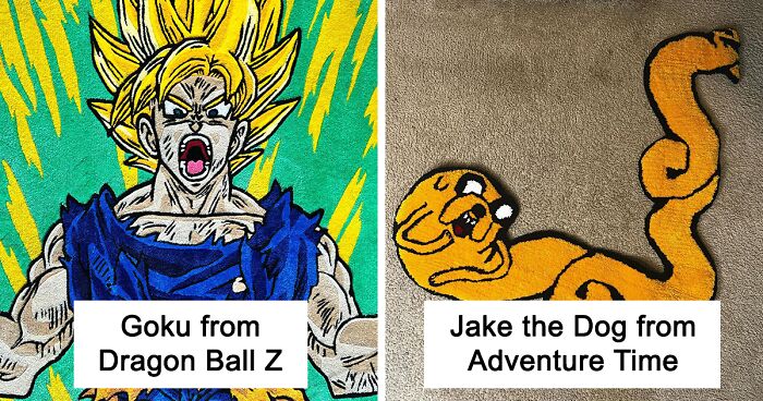 Popular Anime And Cartoon Characters Made Into Rugs By A Carpet Nerd ...