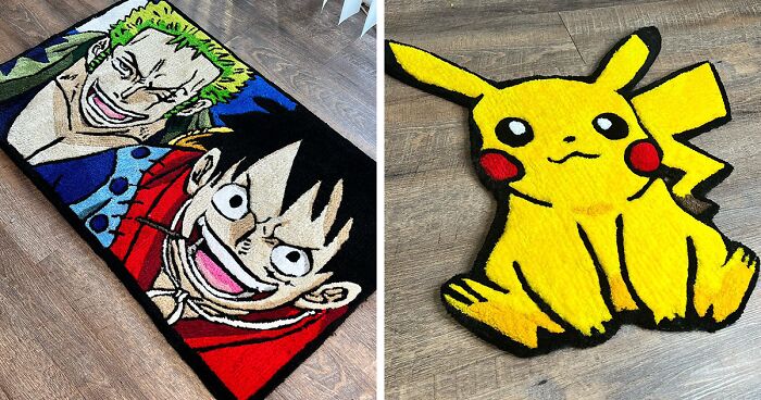 Popular Anime And Cartoon Characters Made Into Rugs By A Carpet Nerd ...
