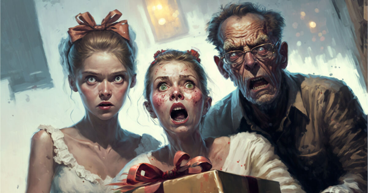I Wondered How Painter Norman Rockwell Would Portray Christmas Zombies ...