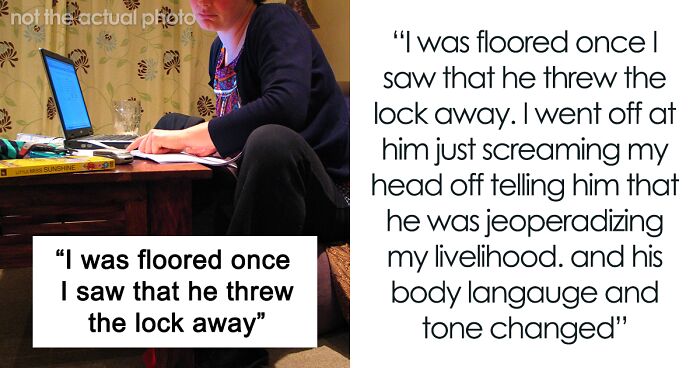 Woman Puts A Lock On Her Home Office Because Of Her Husband’s Constant ...