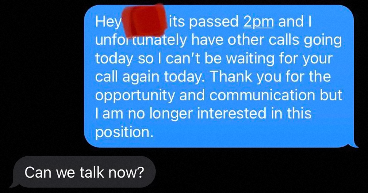 Woman Refuses To Speak With An Interviewer After He Missed Two ...