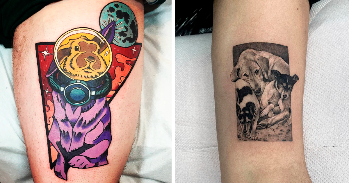 100 Beautiful Pet Tattoos Celebrating The Furry Friends In Our Lives ...