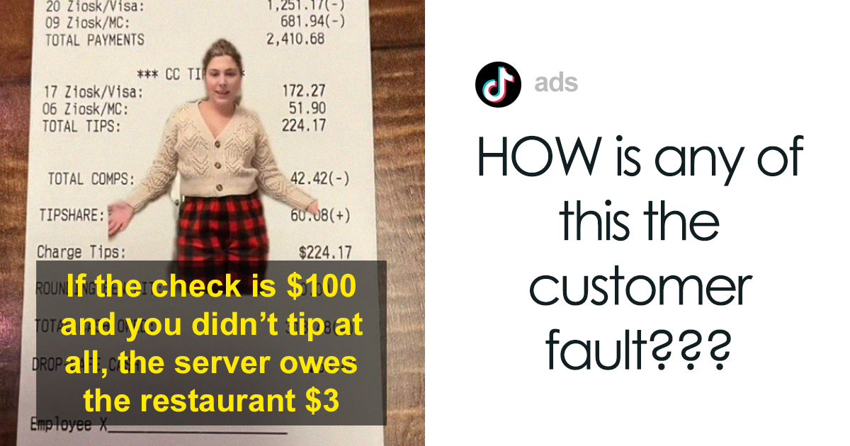 “I Can’t Believe Any Of This Is Even Legal”: Server Explains Why Tip ...