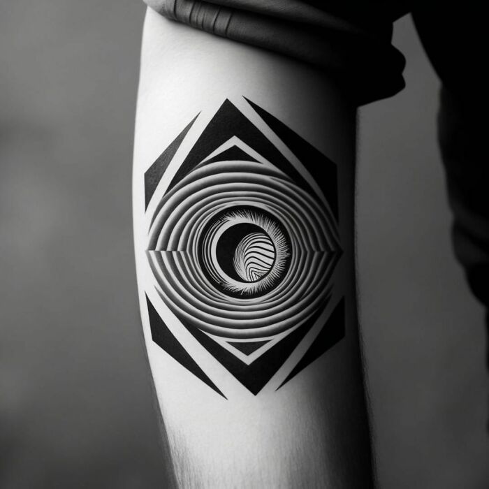 92 Optical Illusion Tattoos With Eye And Mind-Bending Designs | Bored Panda
