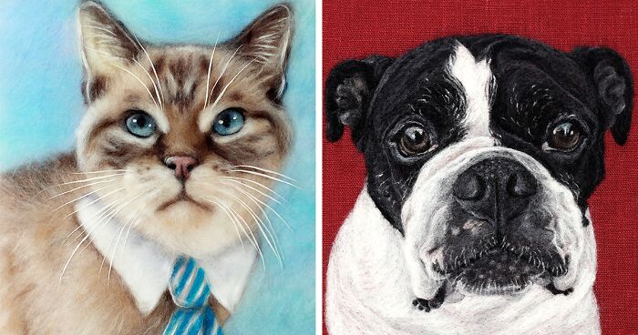 I Make Realistic Wool Pet Portraits That Preserve The Memory Of Beloved ...