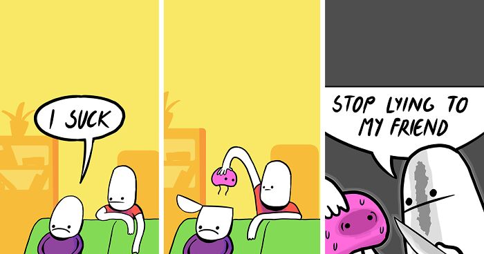 Artist Makes Comics That Are Cringeworthy But In The Best Way Possible ...