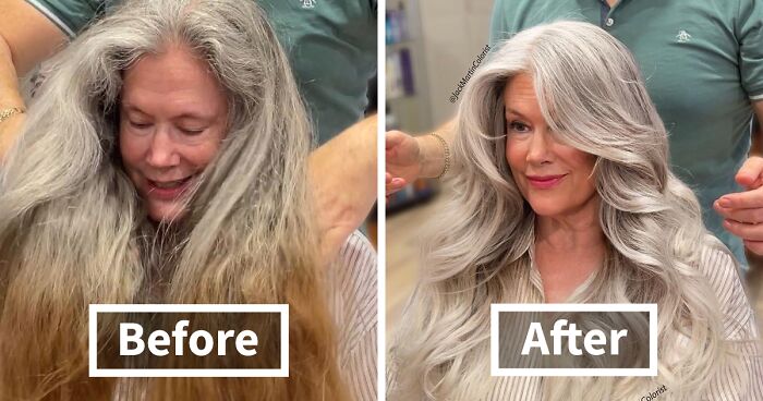 Celebrity Colorist Helps Women To Stop Covering Their Grey Roots And ...