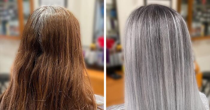 Celebrity Colorist Helps Women To Stop Covering Their Grey Roots And ...
