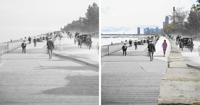 I Add A Twist To Historical Images By Combining Them With Recent Ones ...