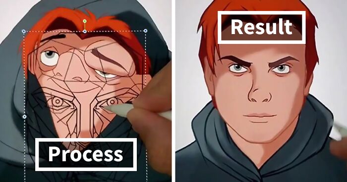 This Artist Uses Perfect Face Contour To Make Well-Known Characters ...