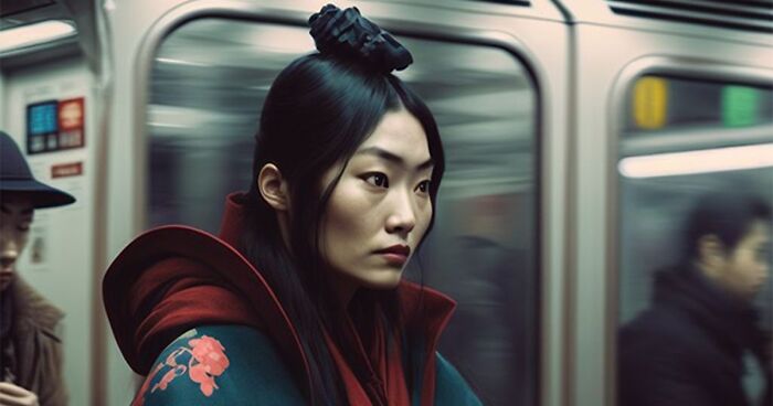 Artistic Vision Of Fictional Characters On The Subway Commute Created ...