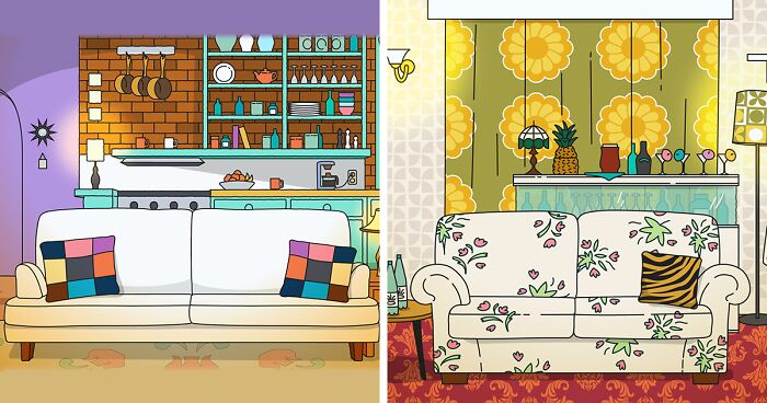 From Friends To Addams Family: 7 TV Living Rooms Reimagined In The ...