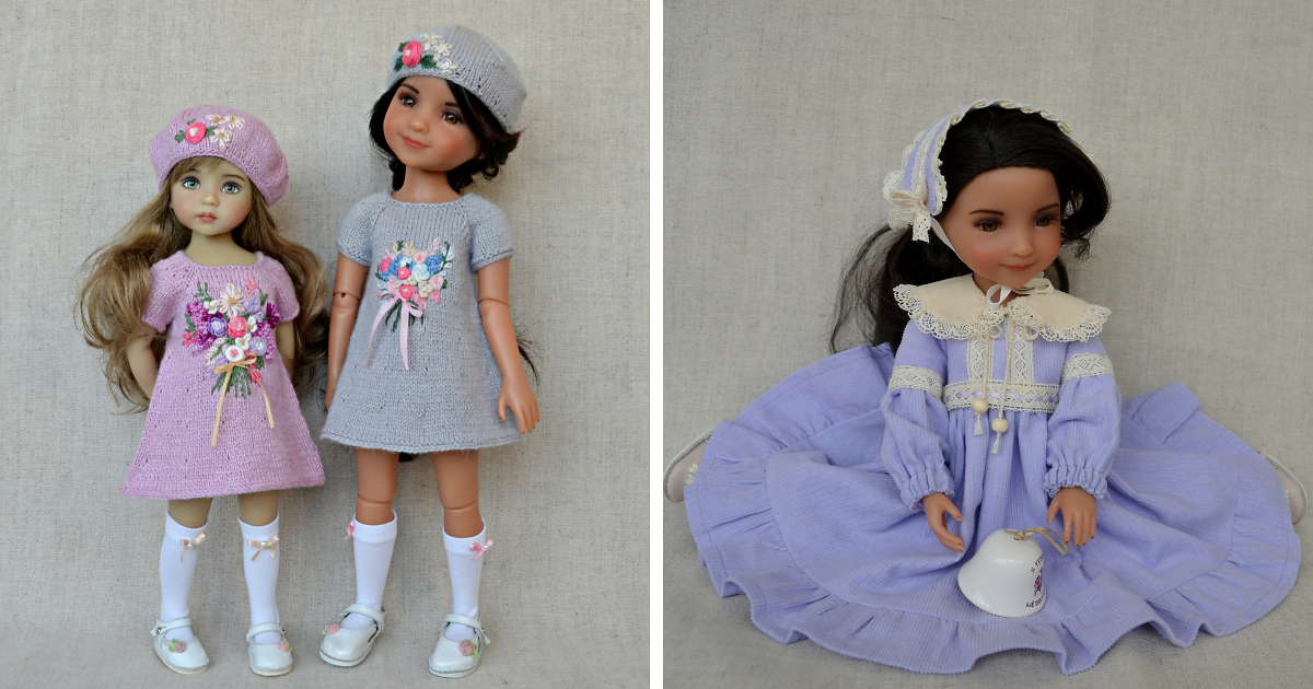 Designer Clothes With Embroidery For Dolls: Little Darling And Ruby Red ...