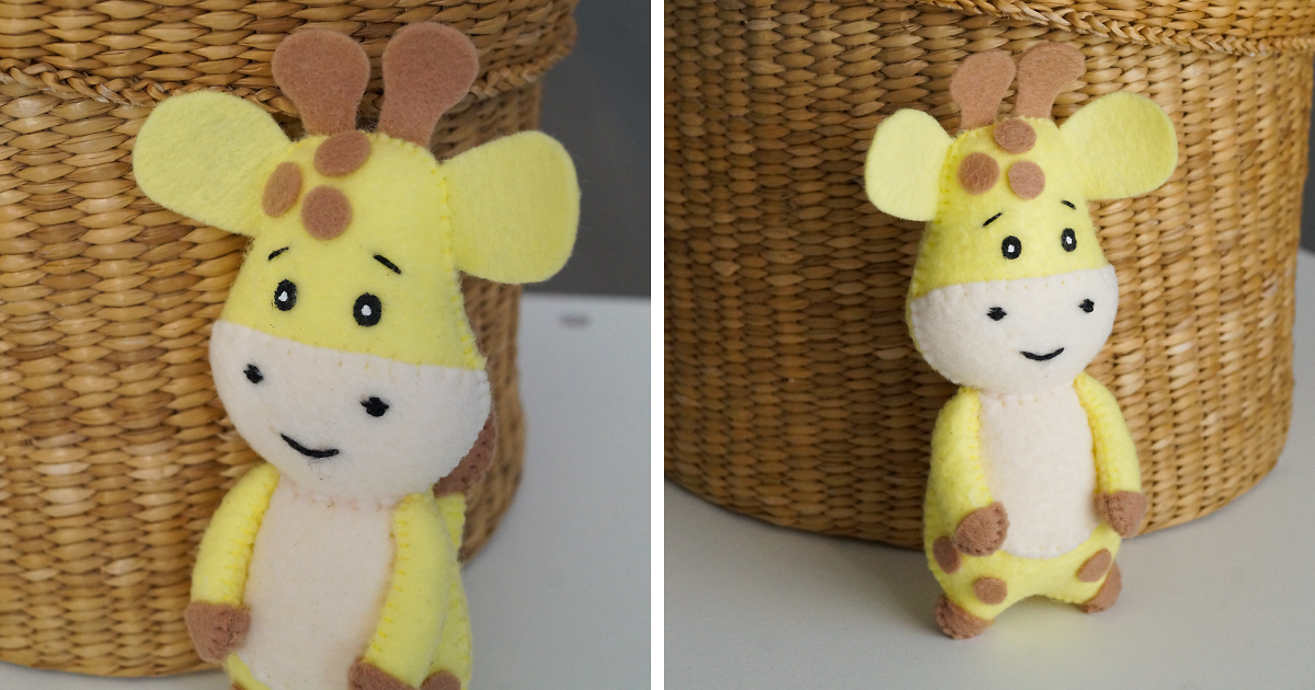 I Made An Adorable Felt Giraffe With The Instructions For You To Follow ...