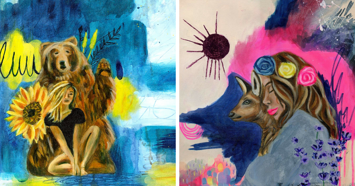 Myra Lynne Art Unveils New Series Of Animal Companion Portraits (5 Pics) | Bored Panda