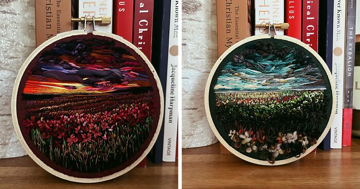 I Am A Textile Artist And I Create Tonal Impressionism Embroideries (14 ...