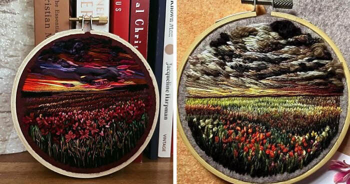 I Am A Textile Artist And I Create Tonal Impressionism Embroideries (14 ...