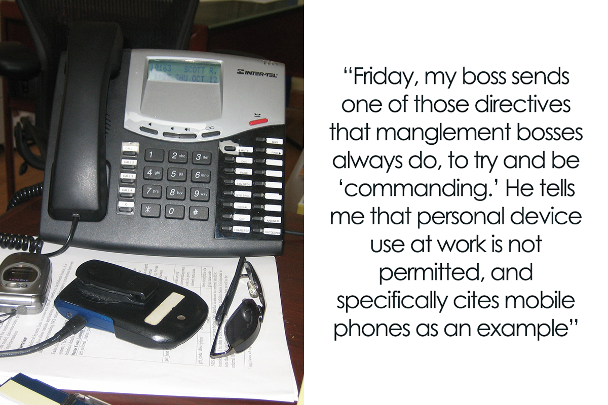 Employee Is Told By Boss They Can’t Use Personal Phone At Work Anymore ...