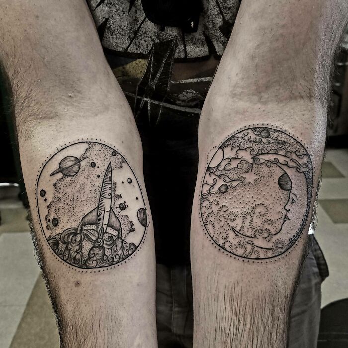 110 Cool Space Tattoos That Are Cosmically Good | Bored Panda