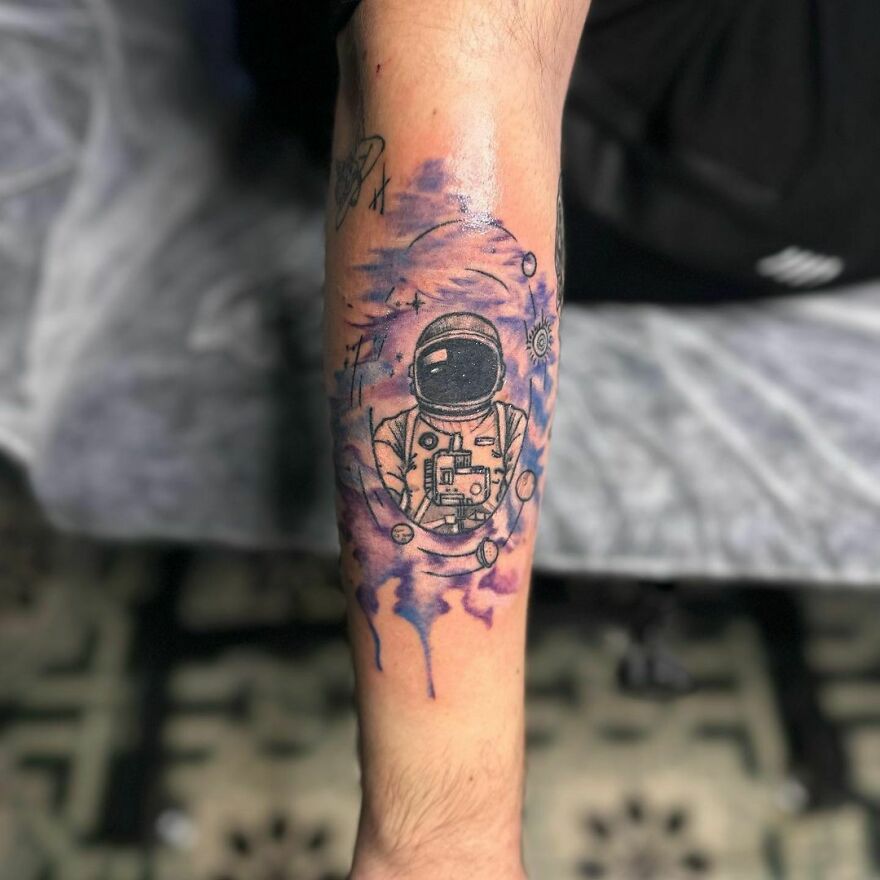 110 Space Tattoos That Are Basically Outer Space Cool | Bored Panda