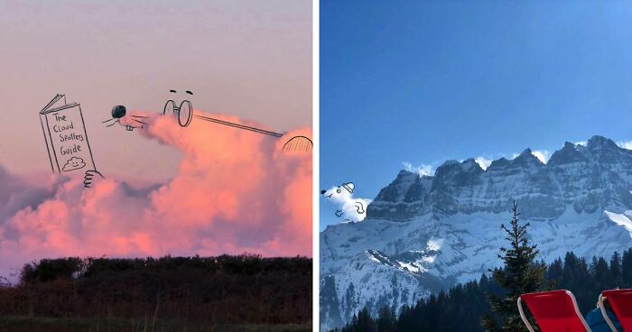 70 Adorable Illustrations Drawn On Clouds By This Artist | Bored Panda