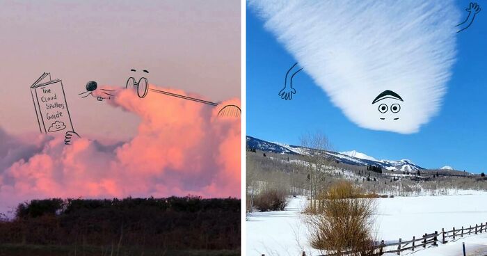 70 Adorable Illustrations Drawn On Clouds By This Artist | Bored Panda