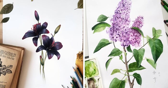 My Botanical Watercolor Illustrations Focus On Plants I Grow In My Own ...