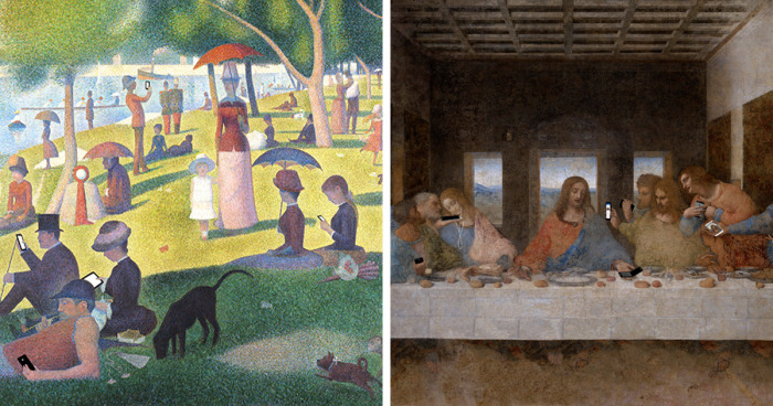 Fusion Of The Present And The Past: 26 Famous Paintings Reimagined From ...