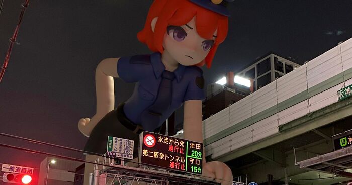 21 Giant Inflatable Female Anime Characters Digitally Placed In The ...