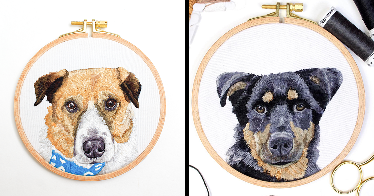 62 Lifelike Pet Portraits That I Create With The Help Of Embroidery ...